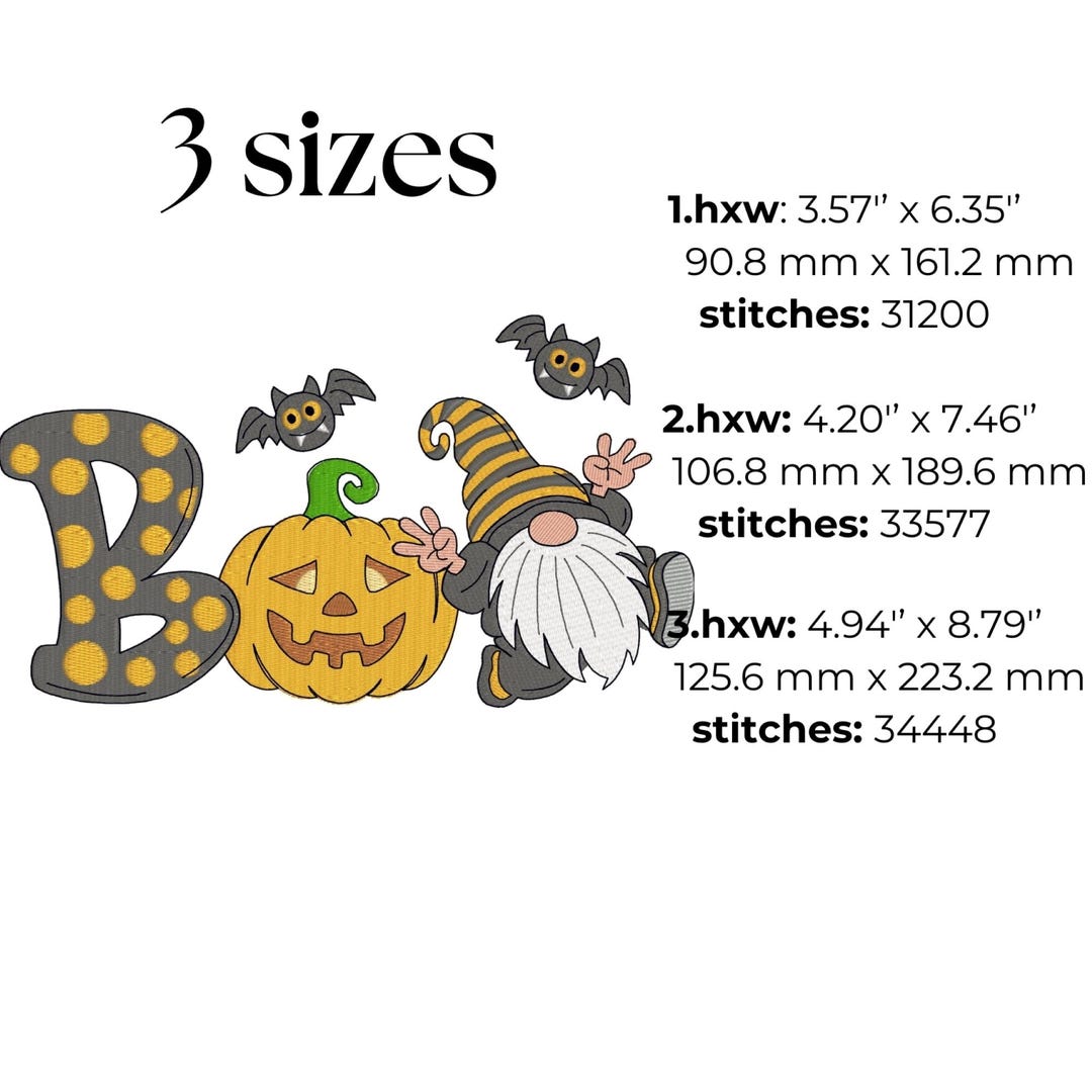 Halloween Machine Embroidery Design, Instant Download Embroidery File ...