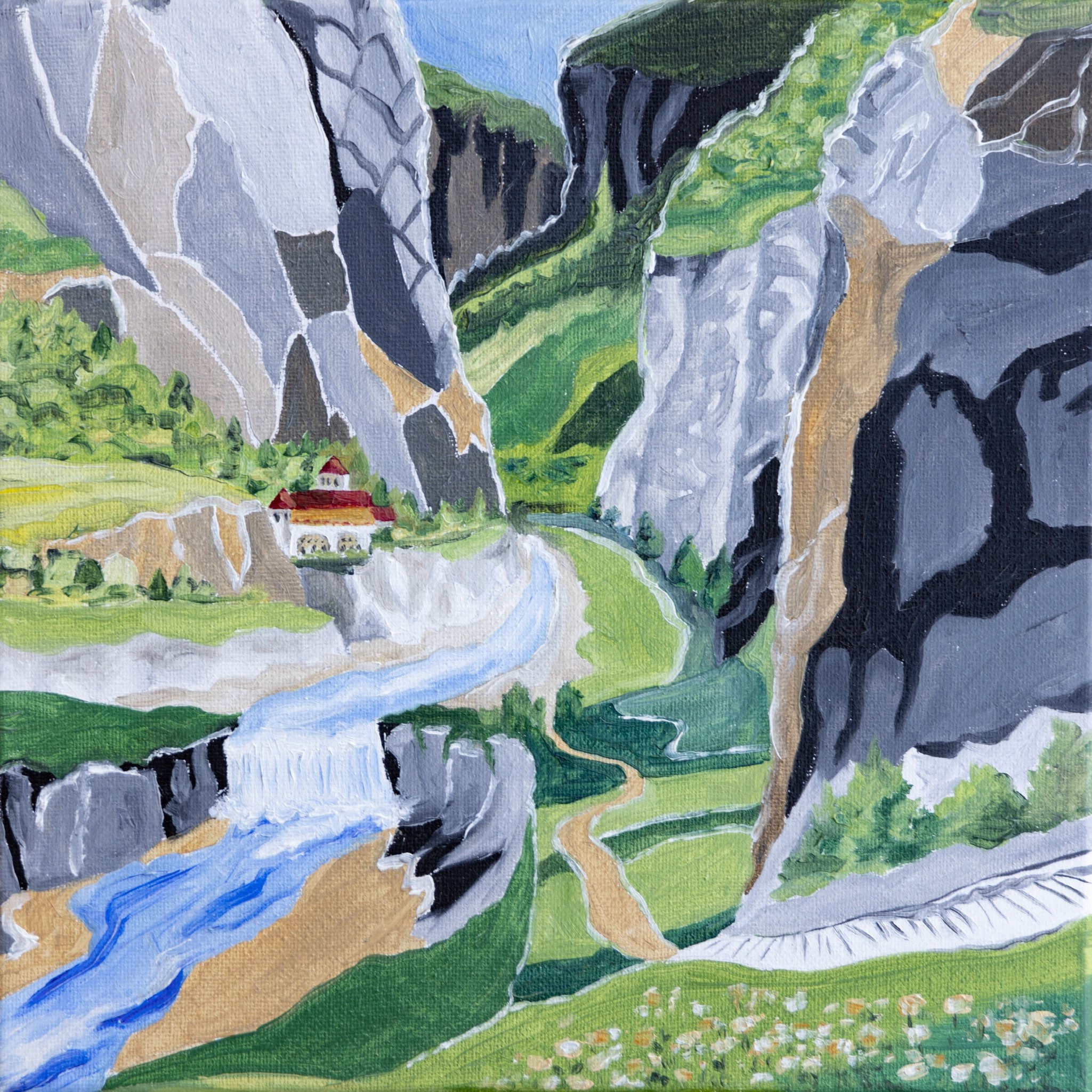 View of Rivendell Tolkien Oil Painting Print - Etsy