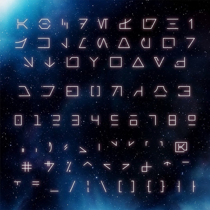 Aurebesh Thin - Star Wars Font - Instant Download - Personal Use - Etsy