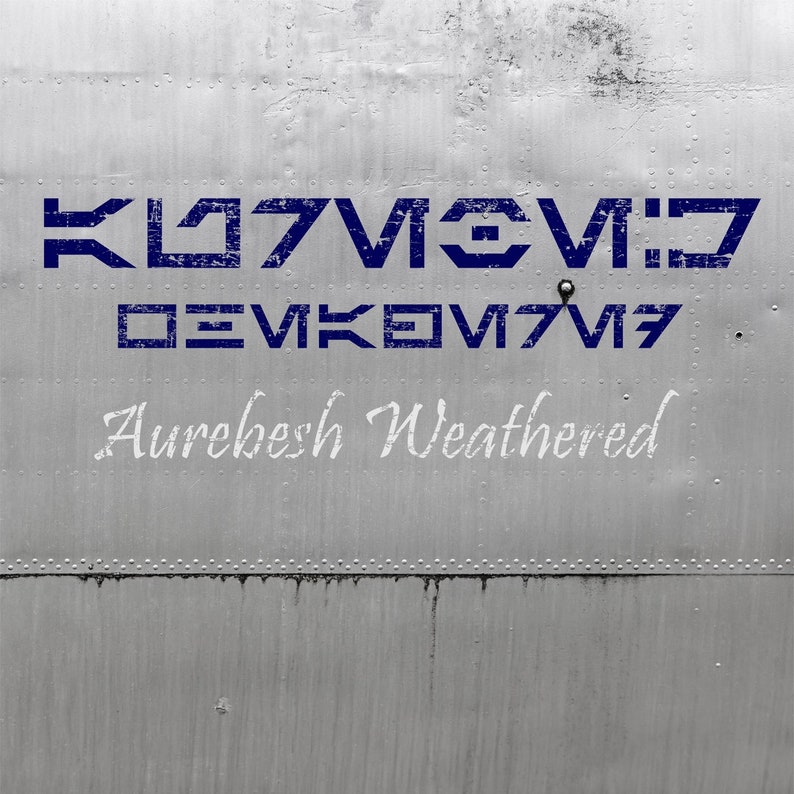Aurebesh Weathered - Star Wars Font - Instant Download - Personal Use ...