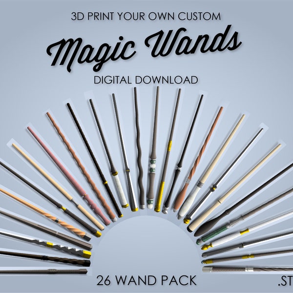 Wizard Wand 3d Print - Etsy