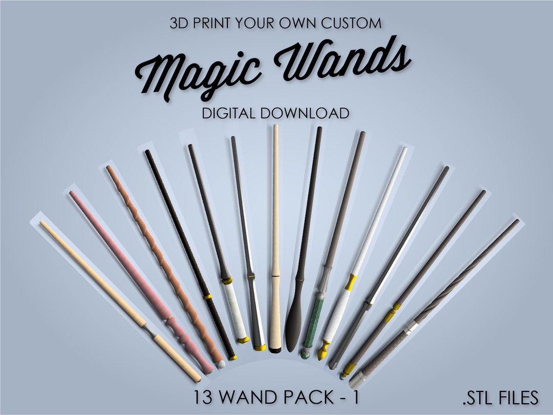 13 Magic Wand Bundle #1 - 3D Print File - Wizard Wand / Witch Wand ...