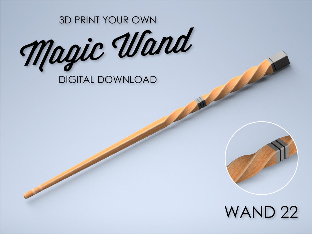 Spiral Magic Wand - 3D Print File - Wizard Wand / Witch Wand Digital ...