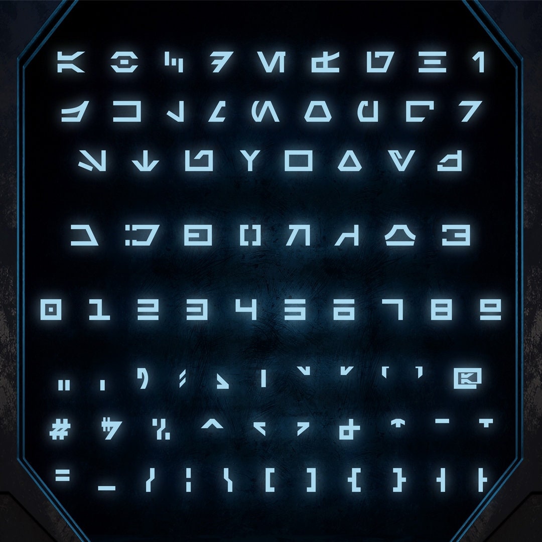 Aurebesh Basic - Star Wars Font - Instant Download - Commercial Use - Etsy