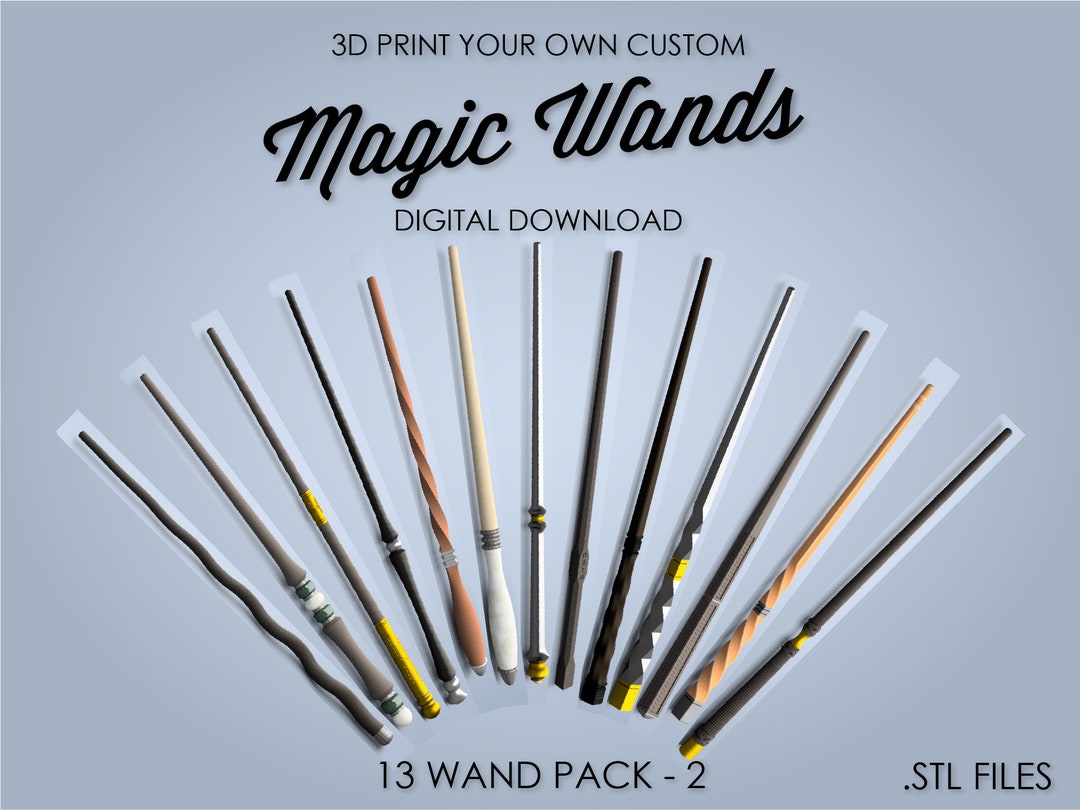 13 Magic Wand Bundle #2 - 3D Print File - Wizard Wand / Witch Wand ...