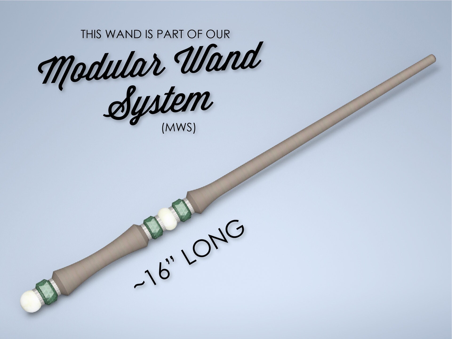 Bejeweled Magic Wand - 3D Print File - Wizard Wand / Witch Wand Digital ...