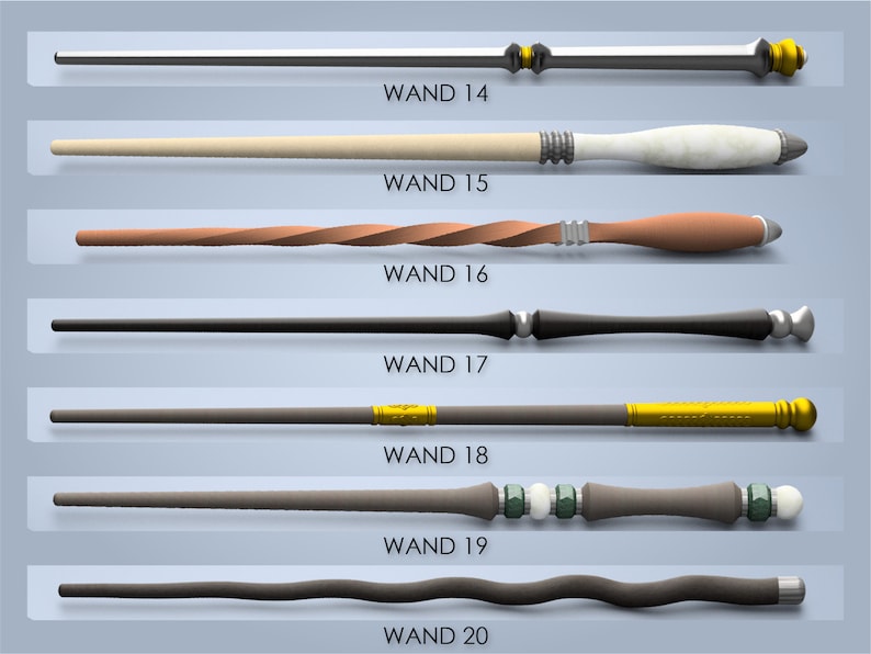 13 Magic Wand Bundle #2 - 3D Print File - Wizard Wand / Witch Wand ...
