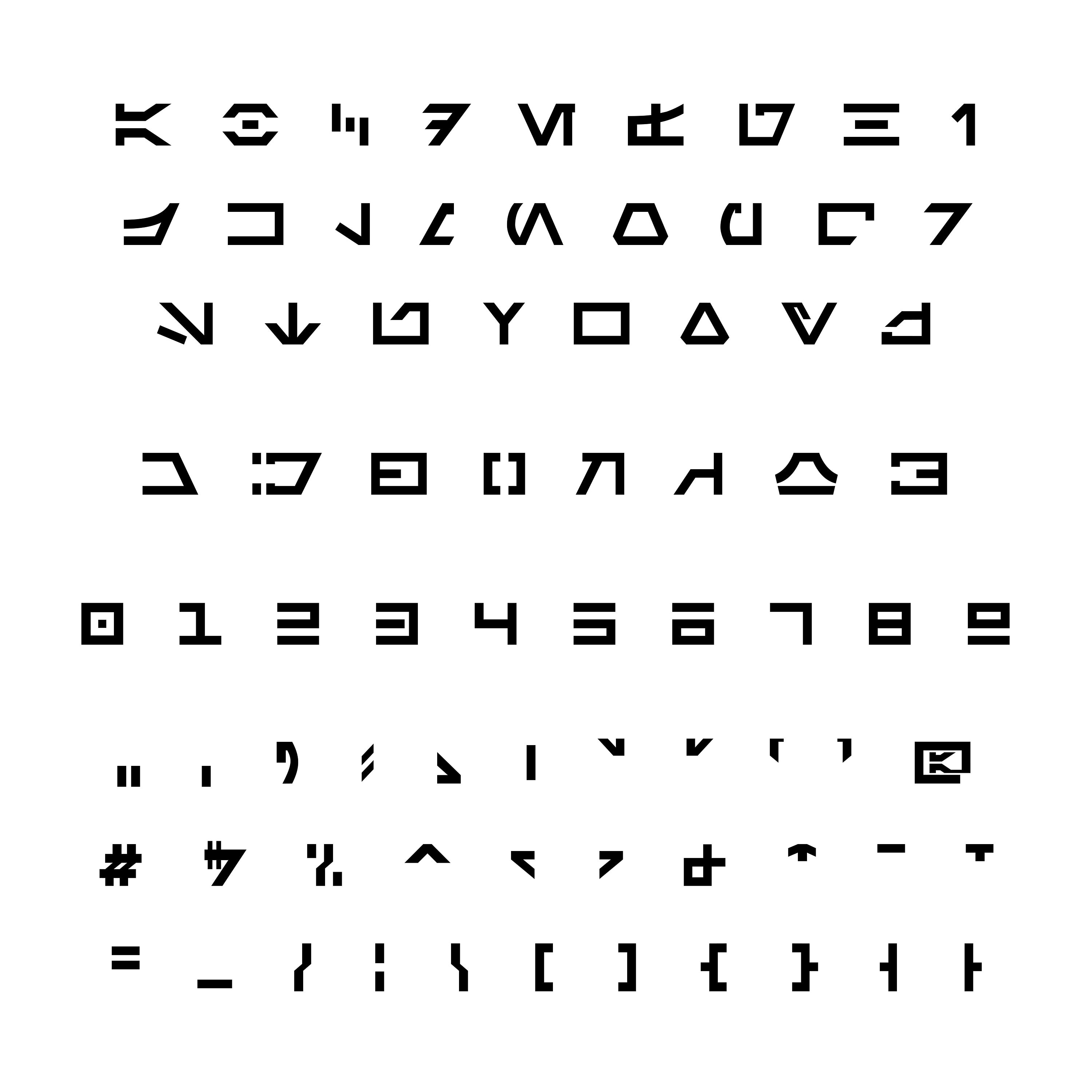 Aurebesh Basic Star Wars Font Instant Download Commercial Use - Etsy