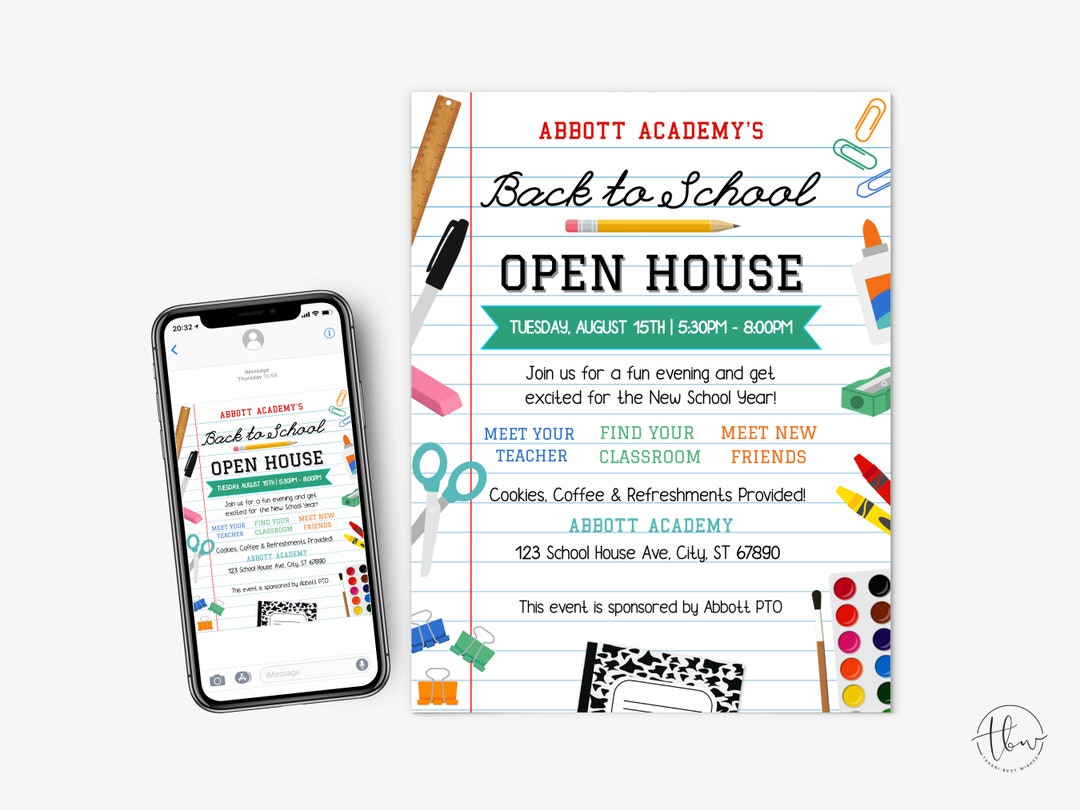 Editable Back to School Open House Flyer, Meet the Teacher Flyer ...