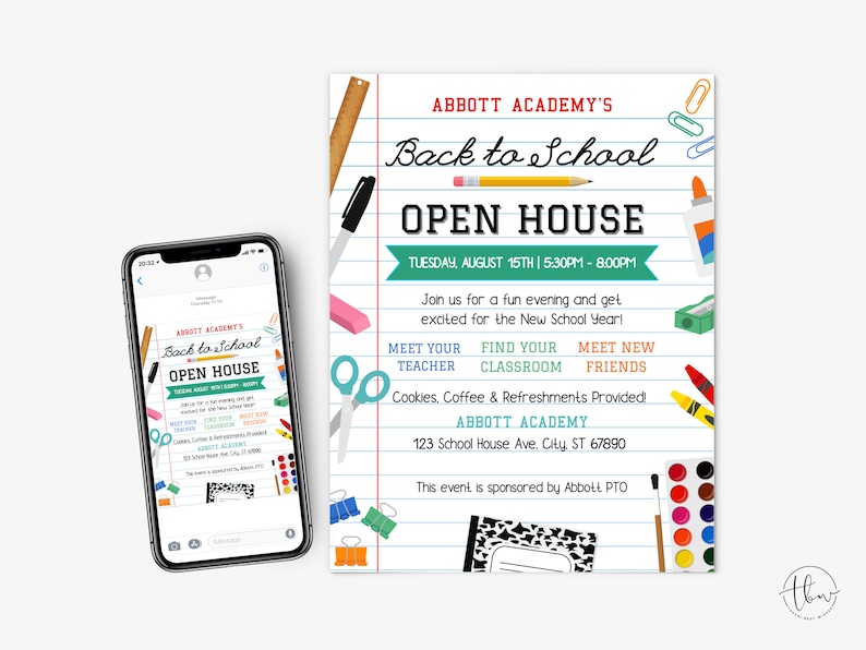 Editable Back to School Open House Flyer, Meet the Teacher Flyer ...