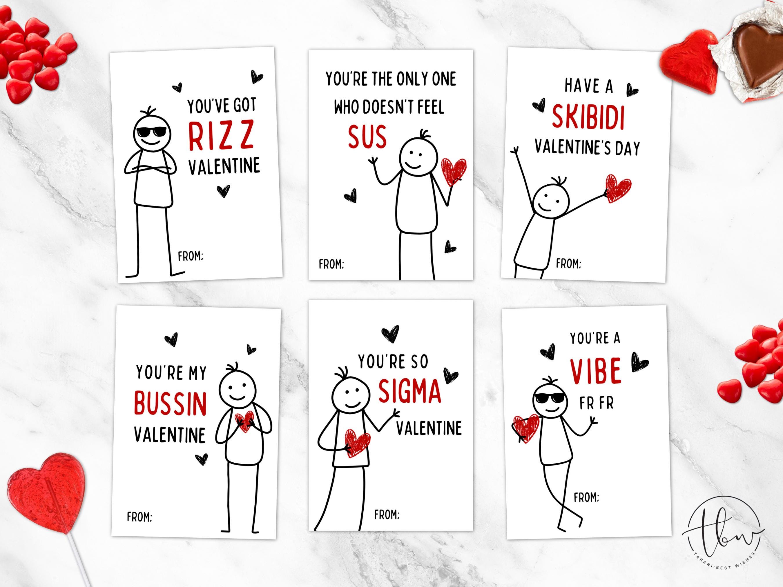 Tween Valentine Cards, Slang Kids Valentines Day Cards, Funny ...