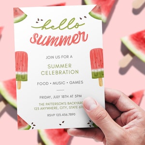 Summer Party Invite, Summer Kick off Invitation, Block Party Invite ...