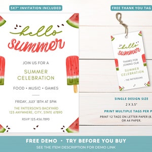Summer Party Invite, Summer Kick off Invitation, Block Party Invite ...