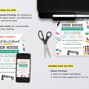 Editable Back to School Open House Flyer, Meet the Teacher Flyer ...