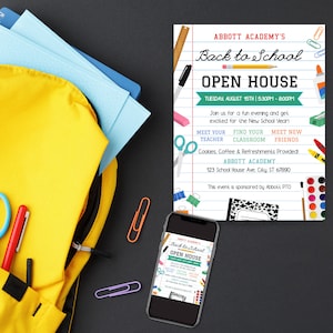 Editable Back to School Open House Flyer, Meet the Teacher Flyer ...