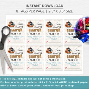 Pirate Valentine's Day Tag, Pirates Booty Valentine Labels, Valentines ...