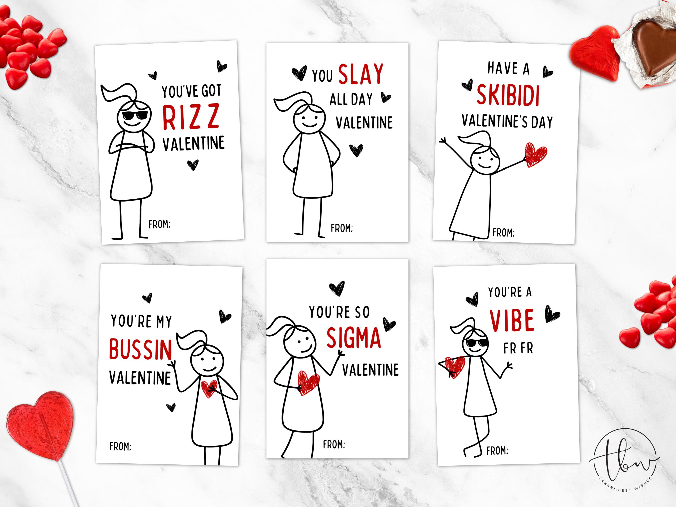 Tween Valentine Cards, Slang Kids Valentines Day Cards, Funny ...