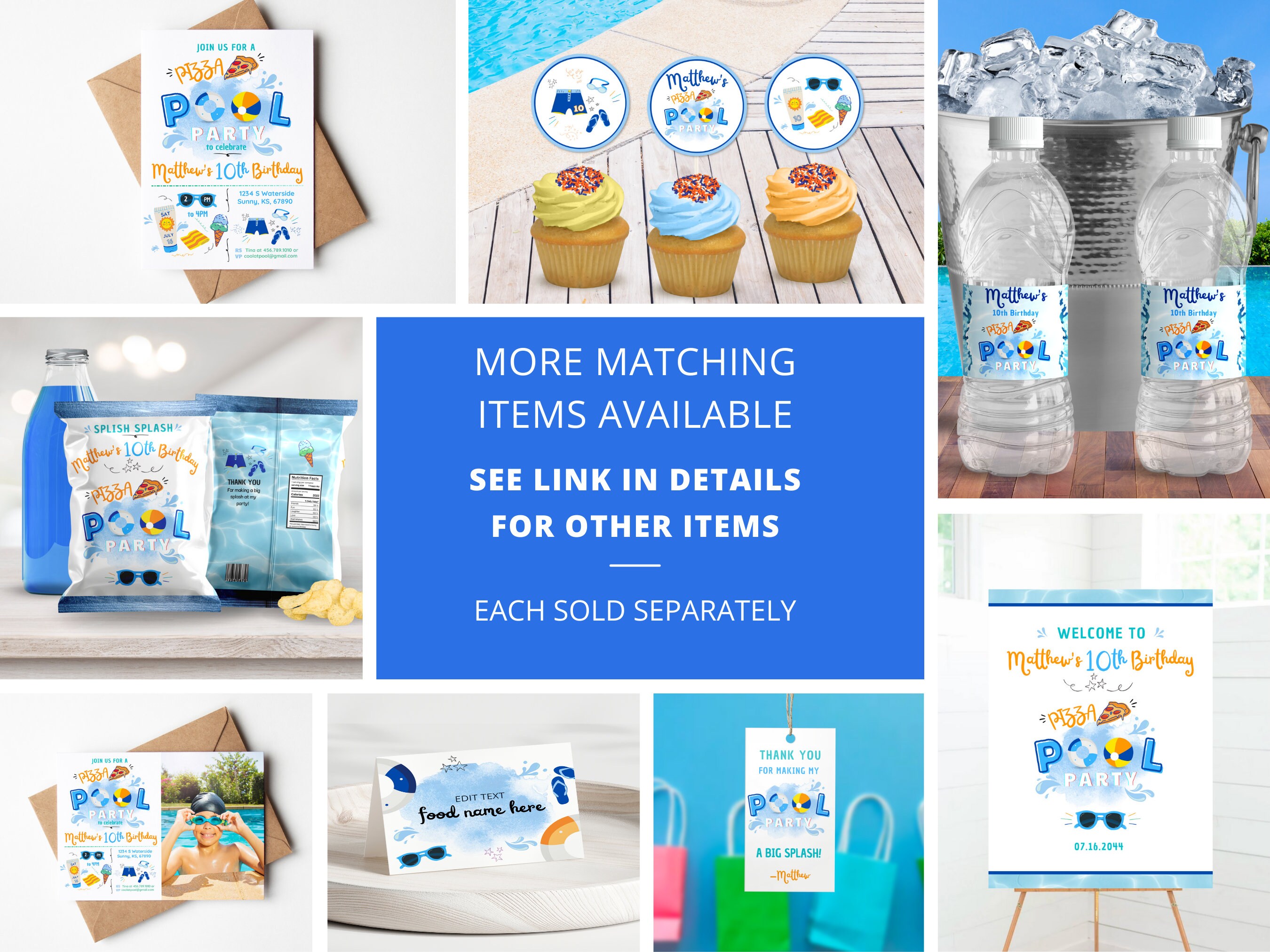 Pizza Pool Party Welcome Sign, Boy Pool Party, Pizza and Pool Party ...