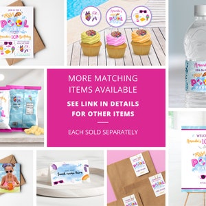 Pizza Pool Party Invitation, Pool Party Invitation, Pizza and Pool ...