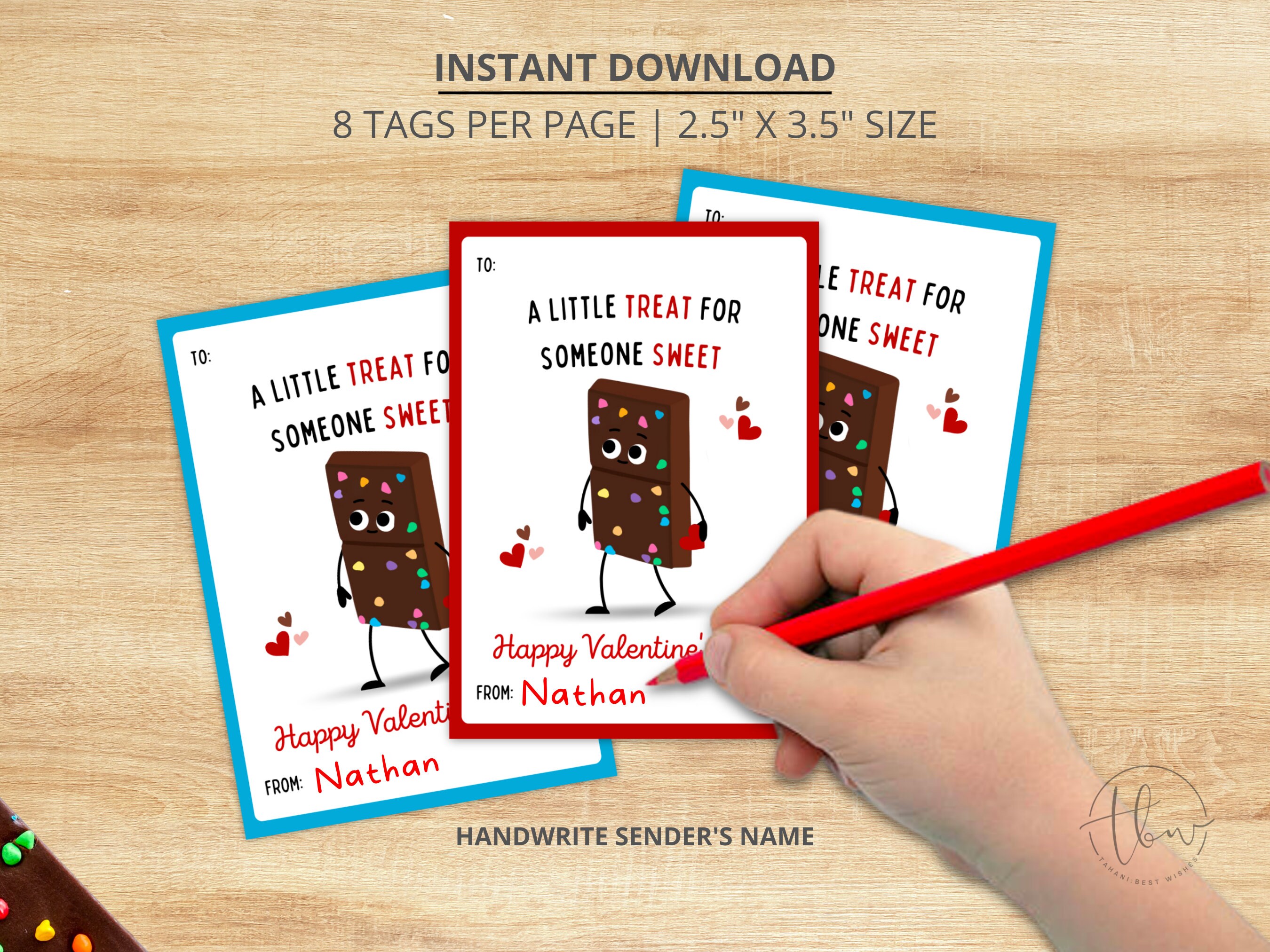 Brownie Valentine's Day Tags, Little Debbie Brownies Labels, Valentines ...