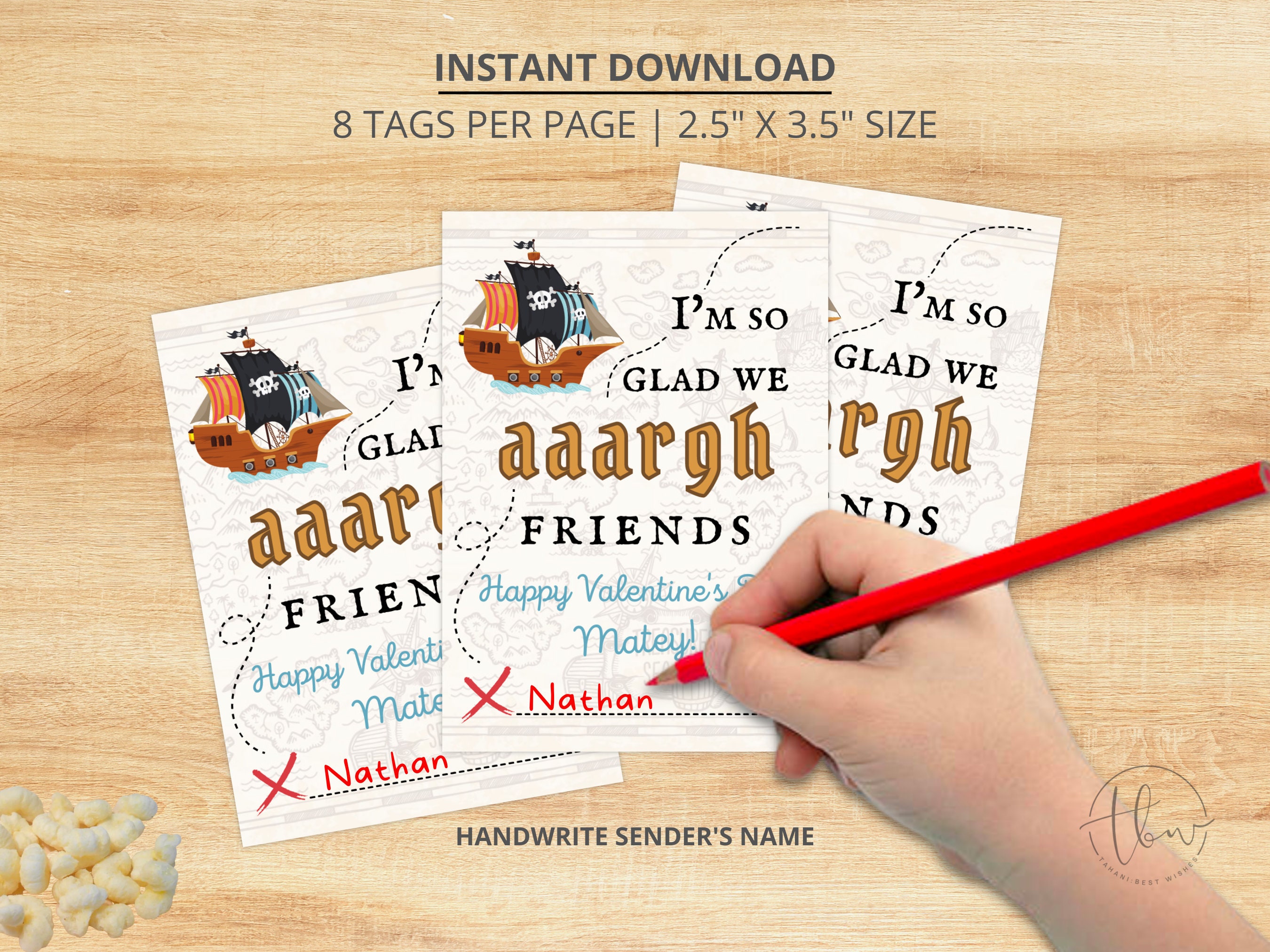 Pirate Valentine's Day Tag, Pirates Booty Valentine Labels, Valentines ...
