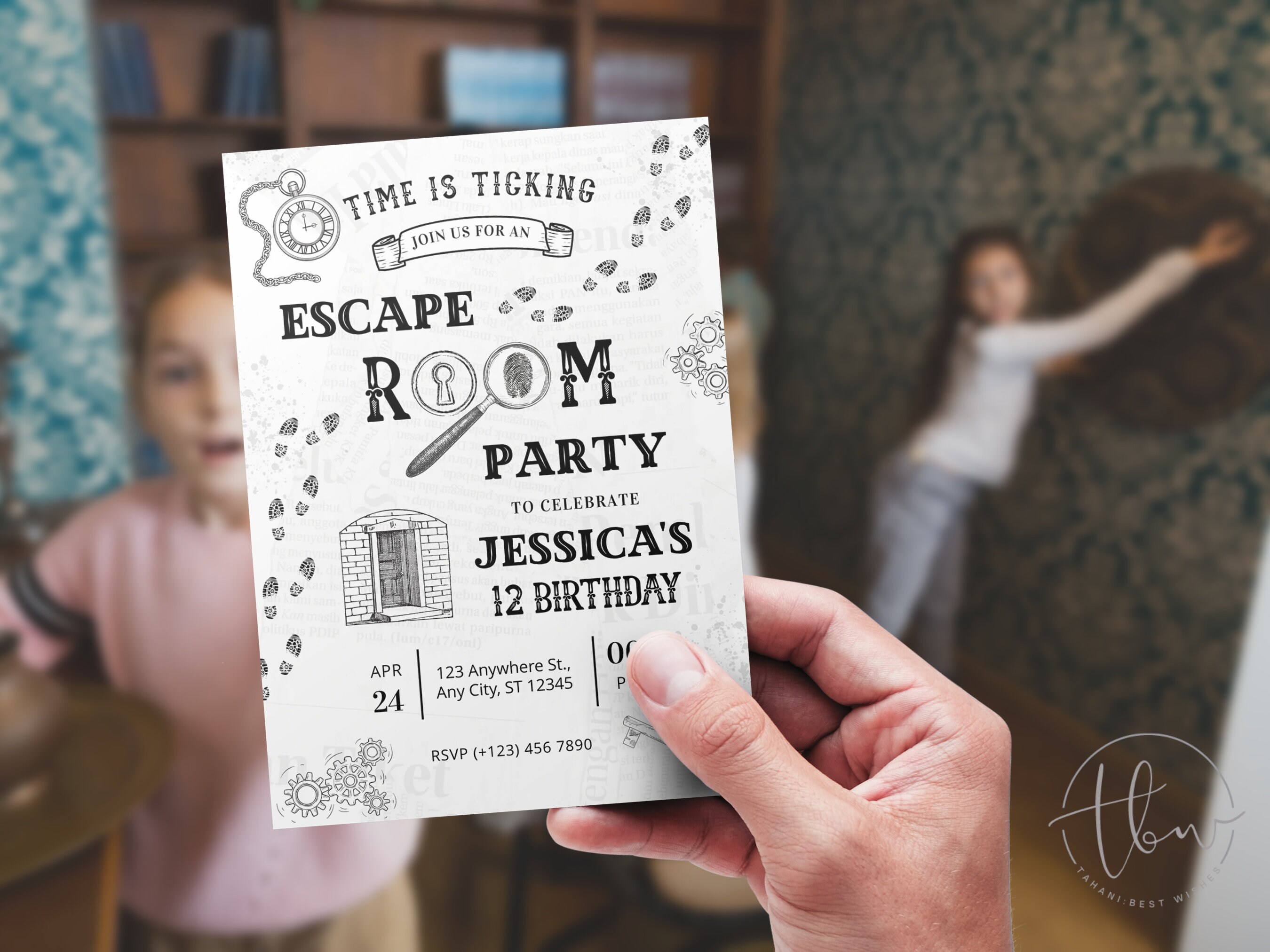 Escape Room Invite, Escape Room Party, Mystery Birthday Party, Escape ...