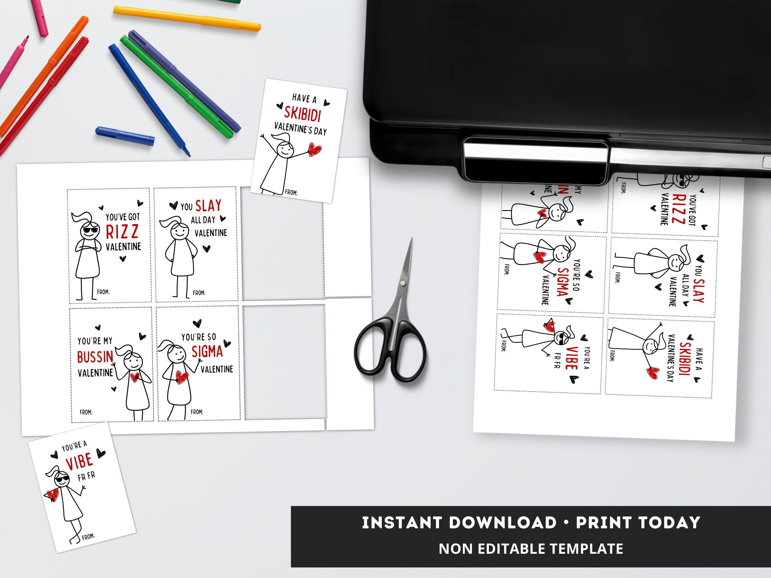 Tween Valentine Cards, Slang Kids Valentines Day Cards, Funny ...