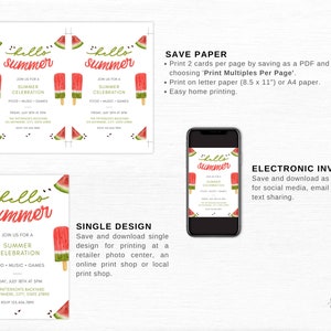 Summer Party Invite, Summer Kick off Invitation, Block Party Invite ...