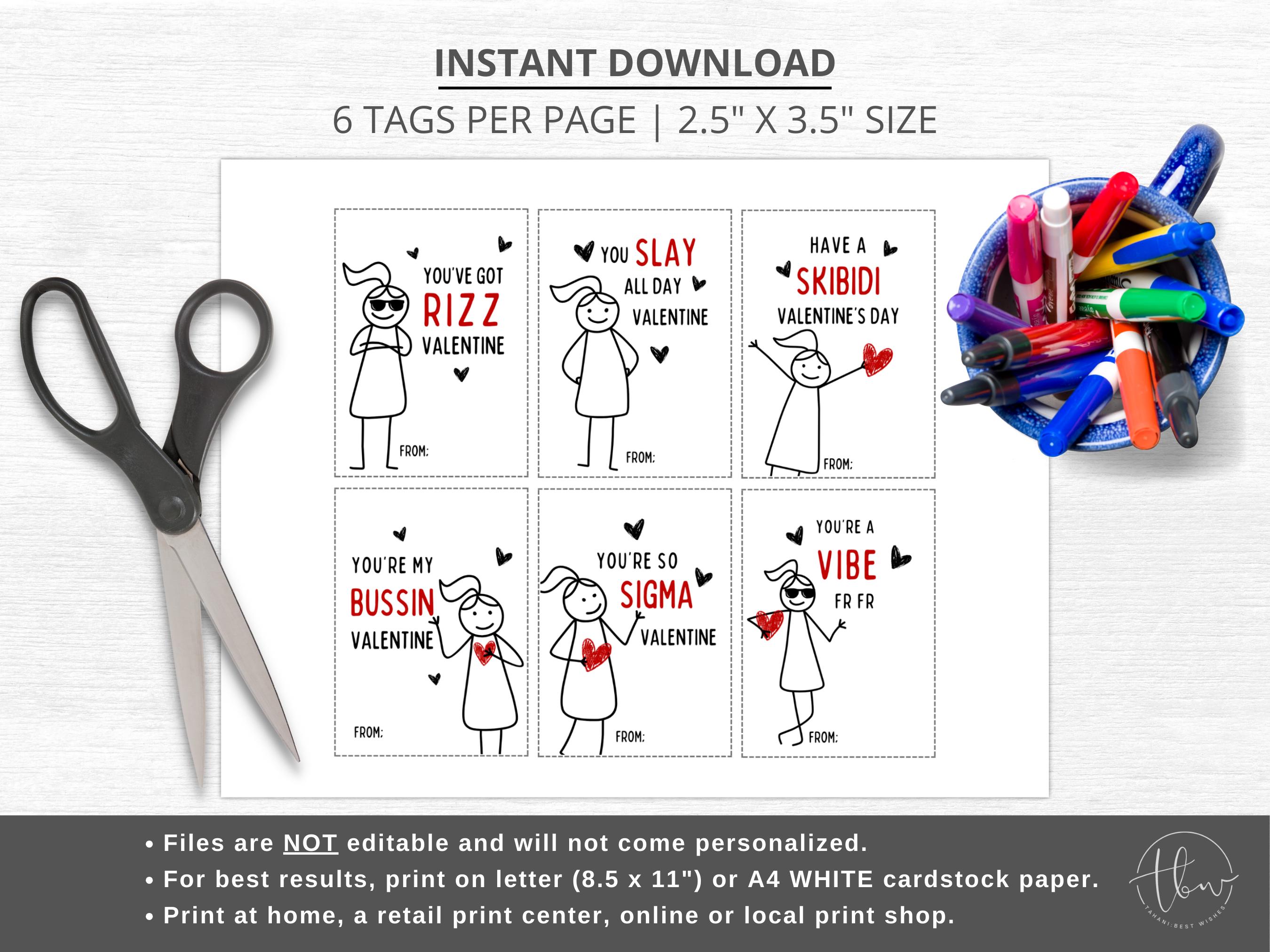 Tween Valentine Cards, Slang Kids Valentines Day Cards, Funny ...