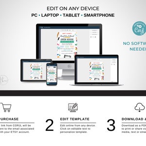 Editable Back to School Open House Flyer: Meet the Teacher, Preschool ...
