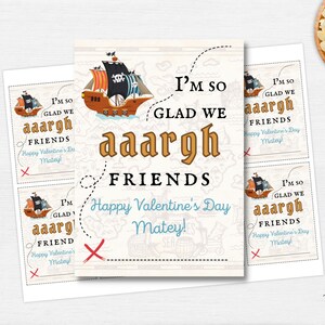 Pirate Valentine's Day Tag, Pirates Booty Valentine Labels, Valentines ...
