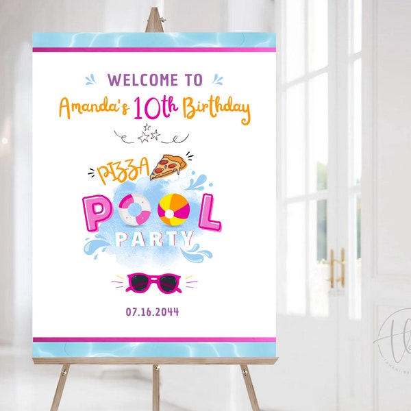 Pool Party Sign - Etsy