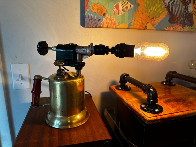 Vintage Steam Punk Torch Lamp. - Etsy