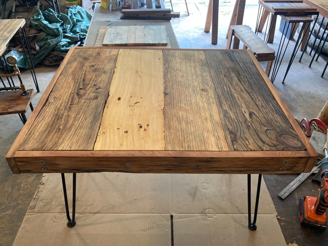 Rustic Reclaimed Wood Cocktail Table / End Table / Nightstand / Plant ...