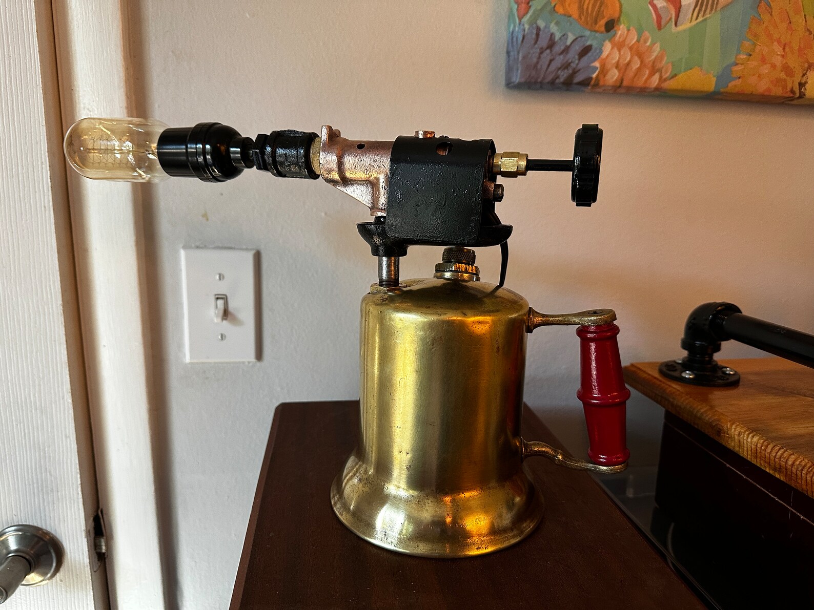 Vintage Steam Punk Torch Lamp. - Etsy