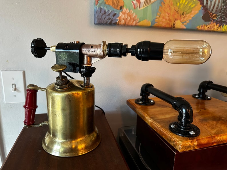 Vintage Steam Punk Torch Lamp. - Etsy