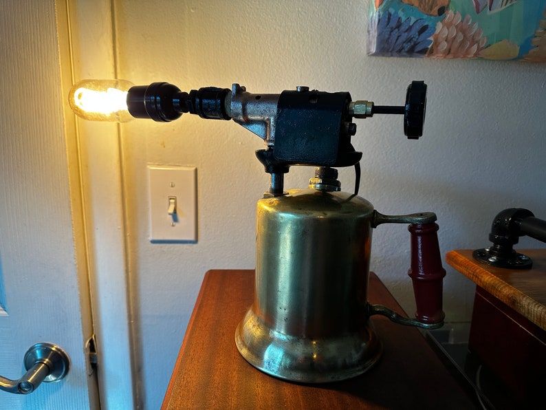 Vintage Steam Punk Torch Lamp. - Etsy