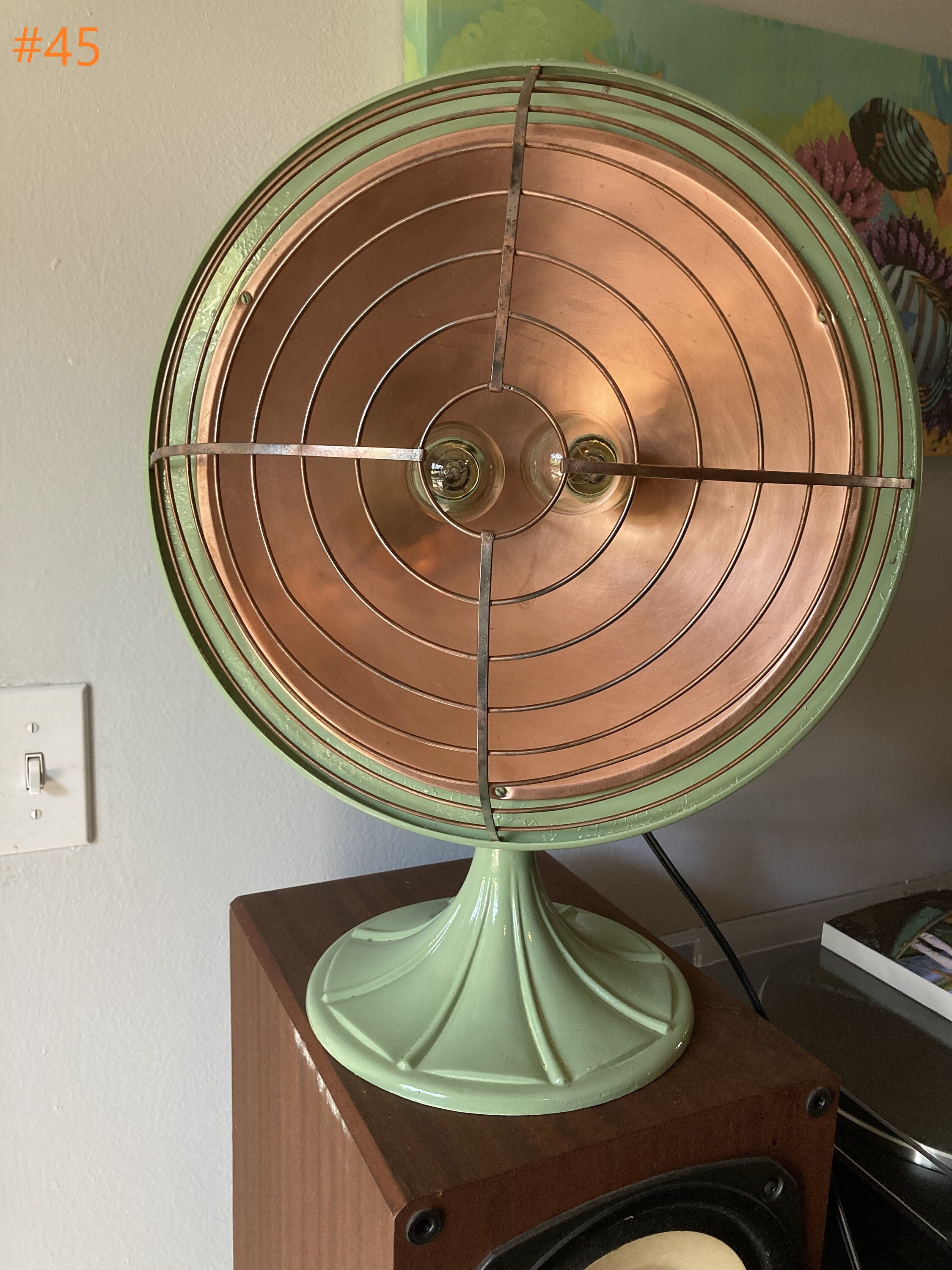 Steampunk Lamp Repurposed Space Heater Natural Copper Reflector - Etsy
