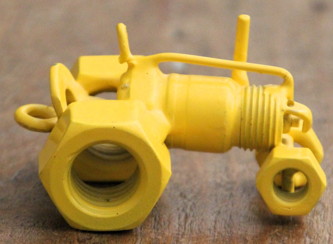 Spark Plug Tractor. Metal Sculpture. Yellow. - Etsy