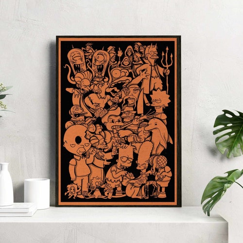 Treehouse of Horror Art Print Halloween Special - Etsy