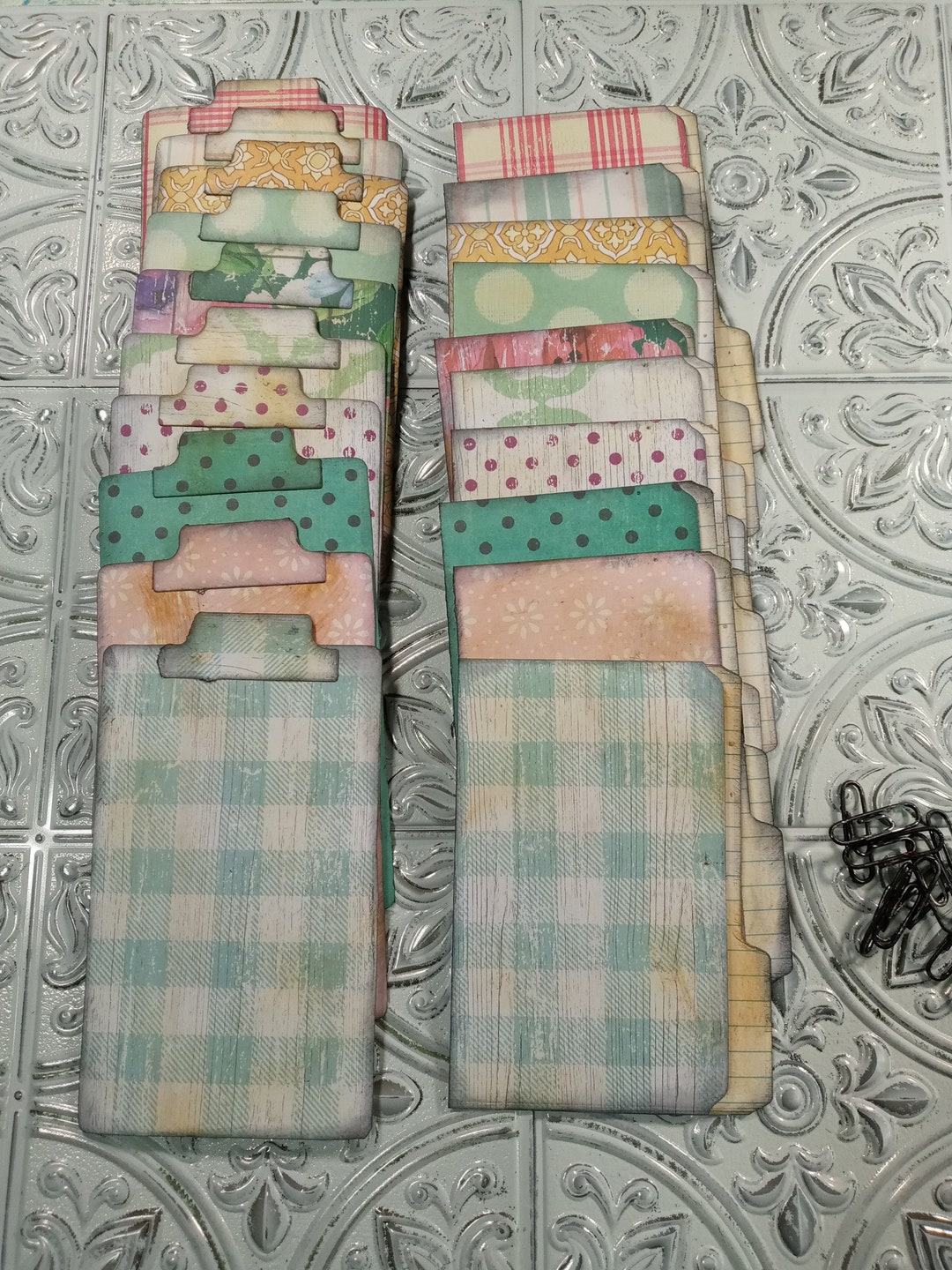 10 Mini File and File Card Sets Various Colors - Etsy