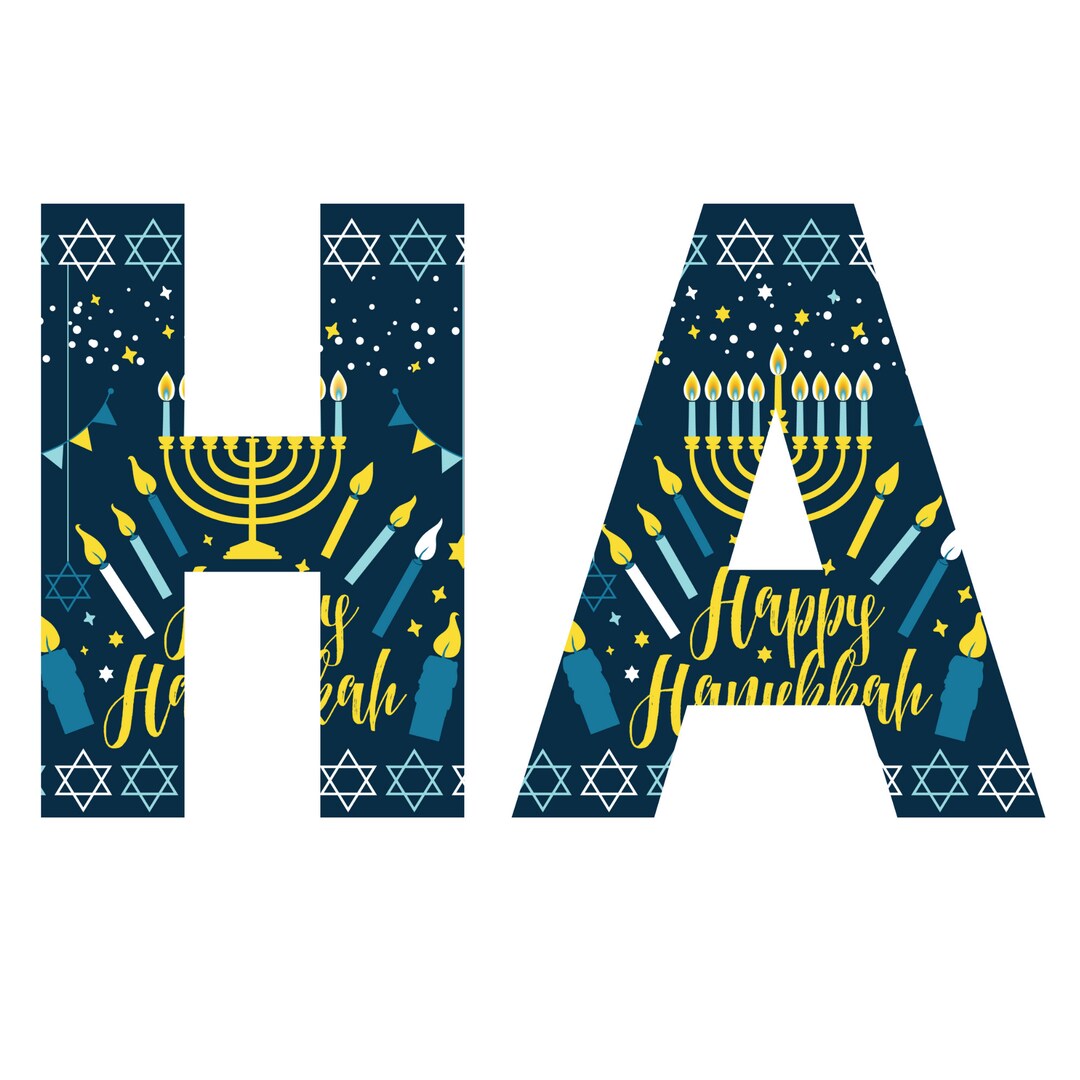 Hanukkah Decoration/garland Happy Hanukkah/banner Lettering/jewish ...