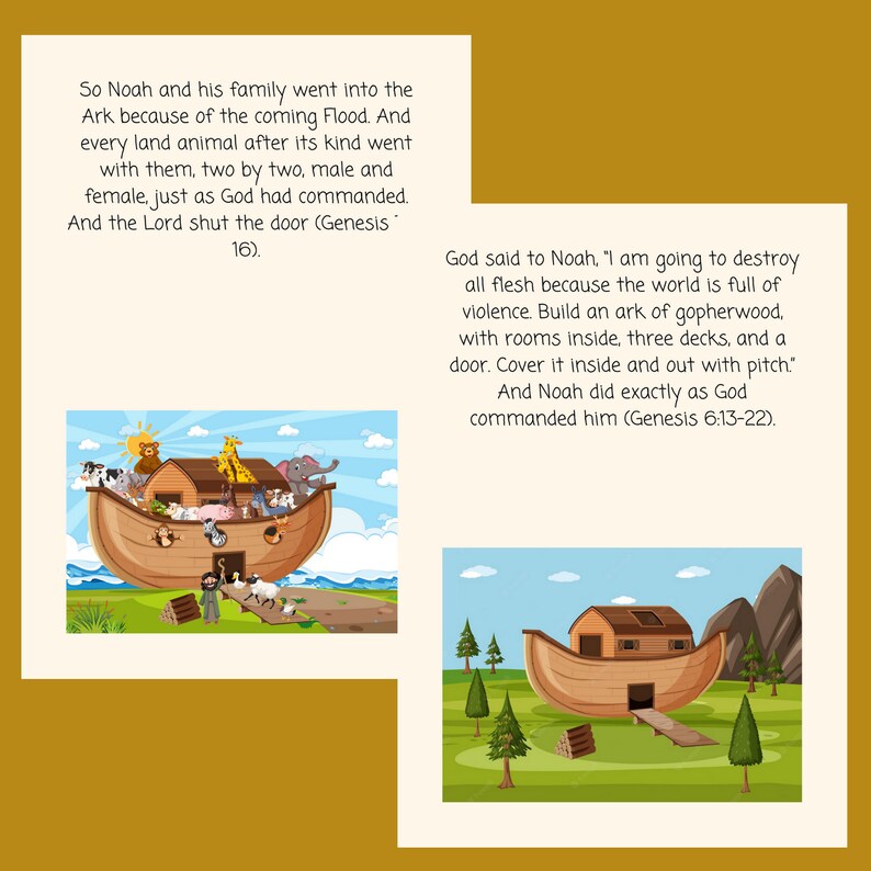 Story of Noahs Ark, Biblical Stories, Bible Unit Study, Genesis for ...