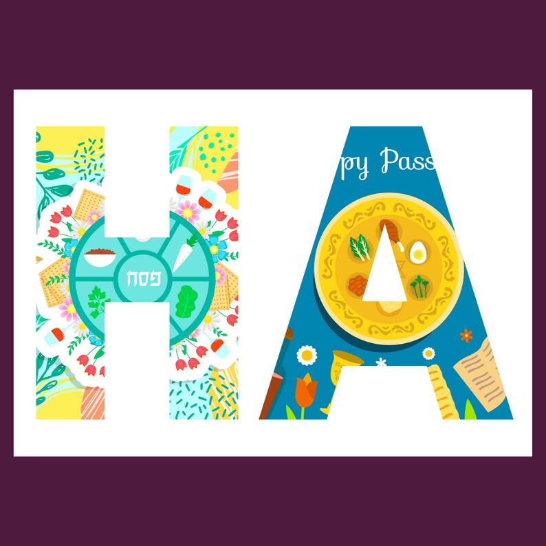 Happy Passover/banner Lettering/passover Decoration/jewish Holiday ...