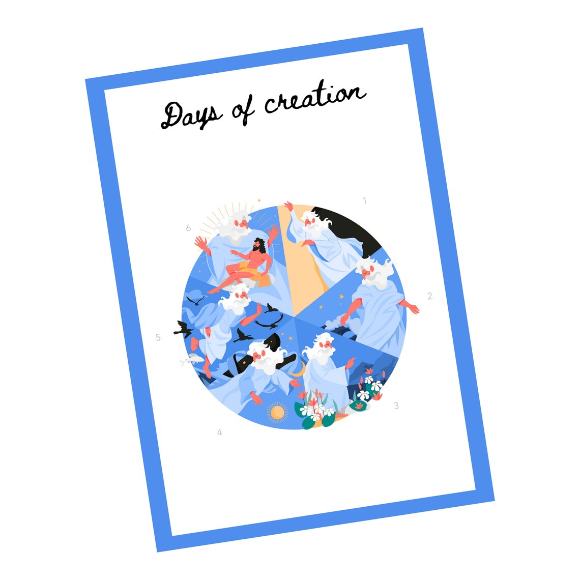 Days of Creation, Story Cards, World Creation, Bible Verses, Printable ...