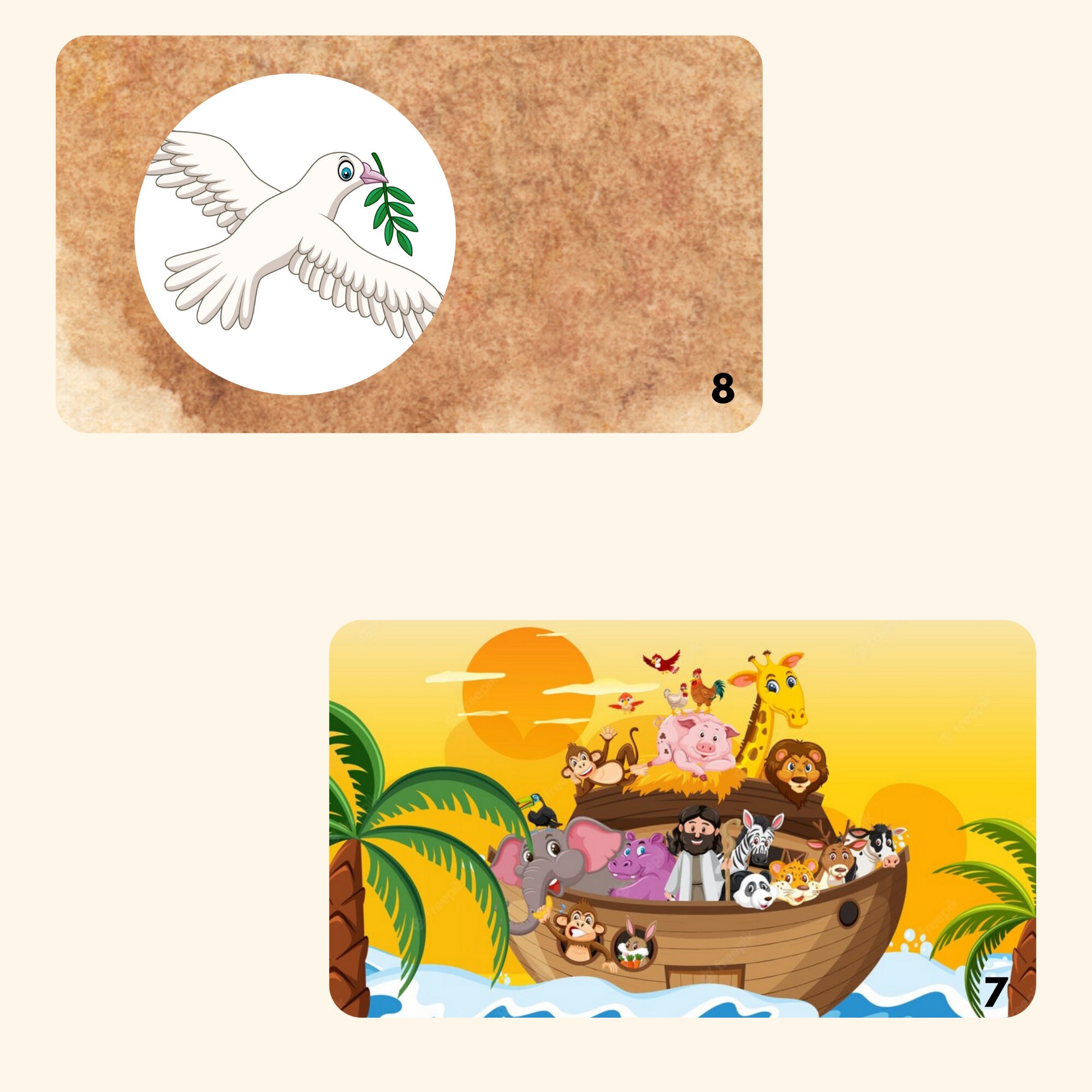 Flashcards Story of Noahs Ark, Matching Game,sequential Activity ...