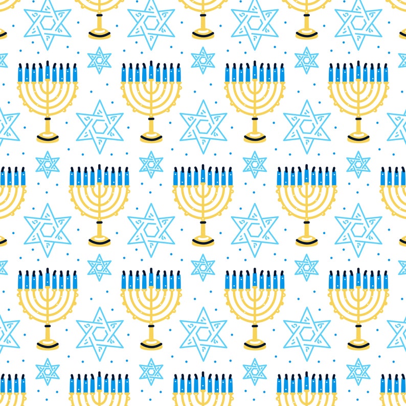 Hanukkah Seamless Pattern / Digital Paper / Pattern Pdf Printable ...