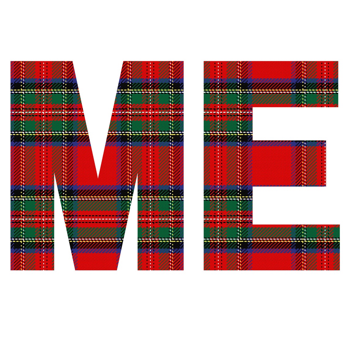 Merry Christmas/banner Lettering/scottish Tartan/ Christmas - Etsy
