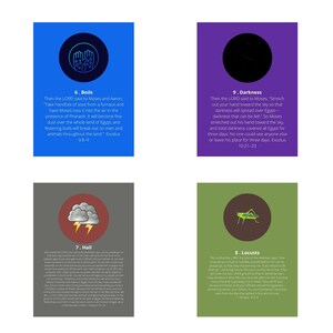 Ten Plagues of Egypt/matching Game/card Games/printable Bible | Etsy