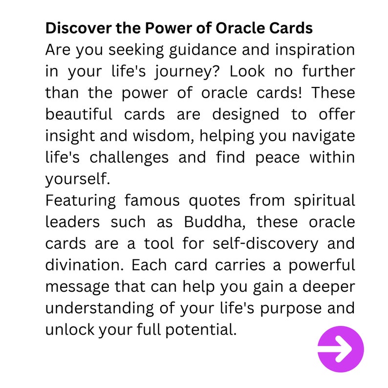 Buddha Oracle Cards/buddha Quotes Cards/oracle for Spiritual Growth ...